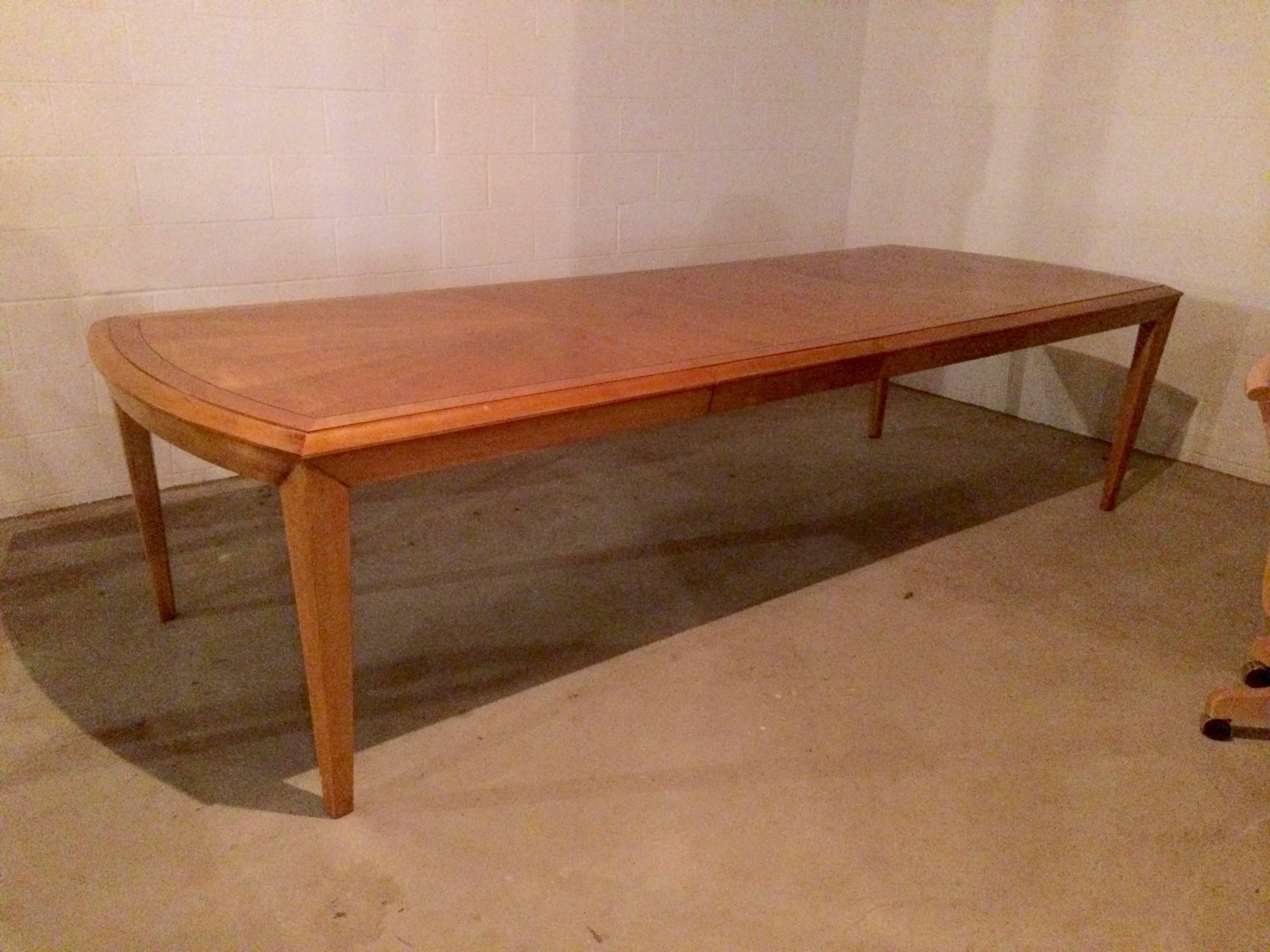 Magnificent Very Long Maple Dining Table and Six Matching Chairs by ...