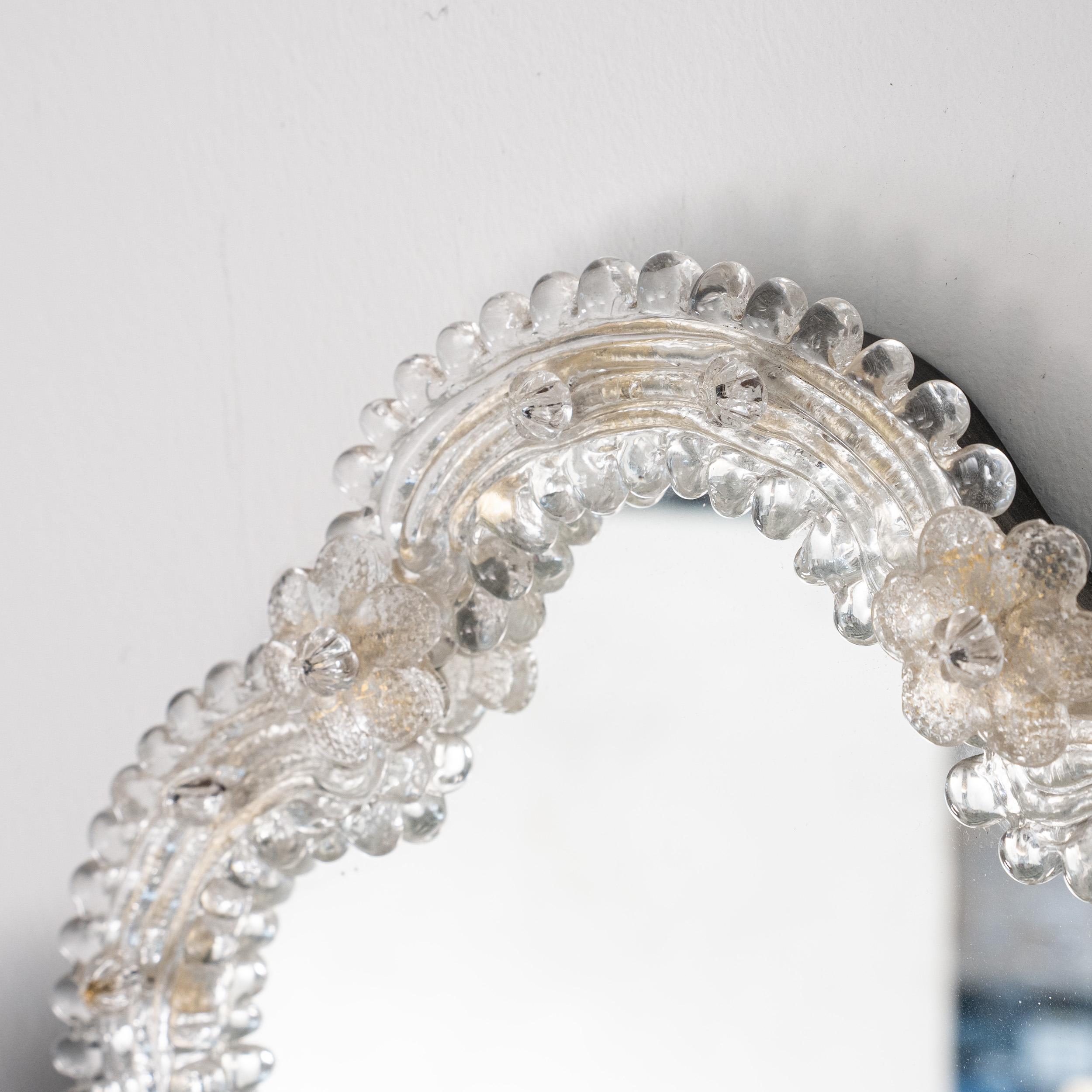 Magnificent vintage Venetian mirror Murano glass – Clear and gold ...