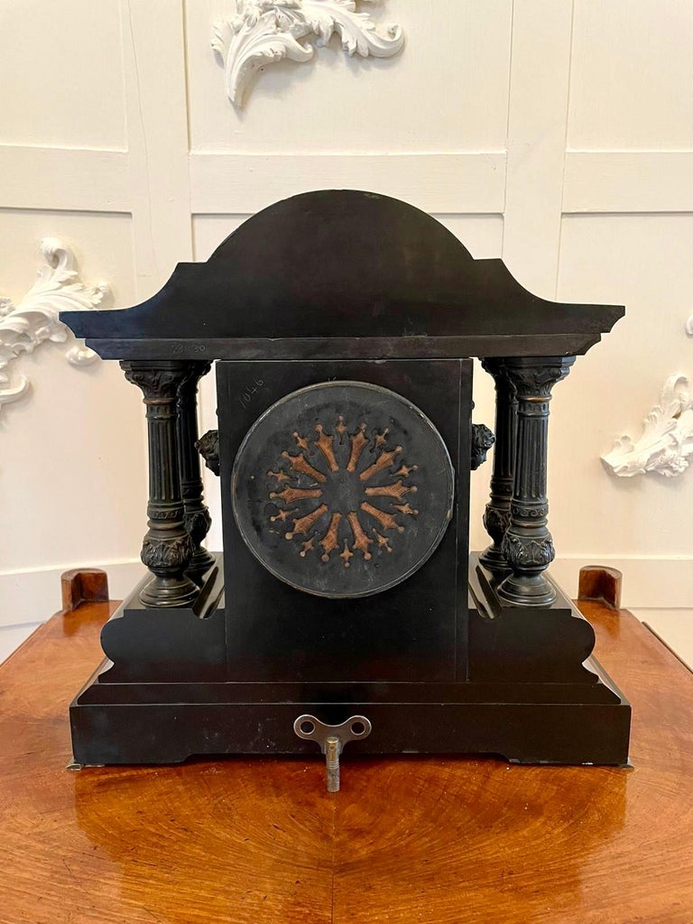 Magnificent French Marble Eight-Day Mantel Clock For Sale at 1stDibs ...