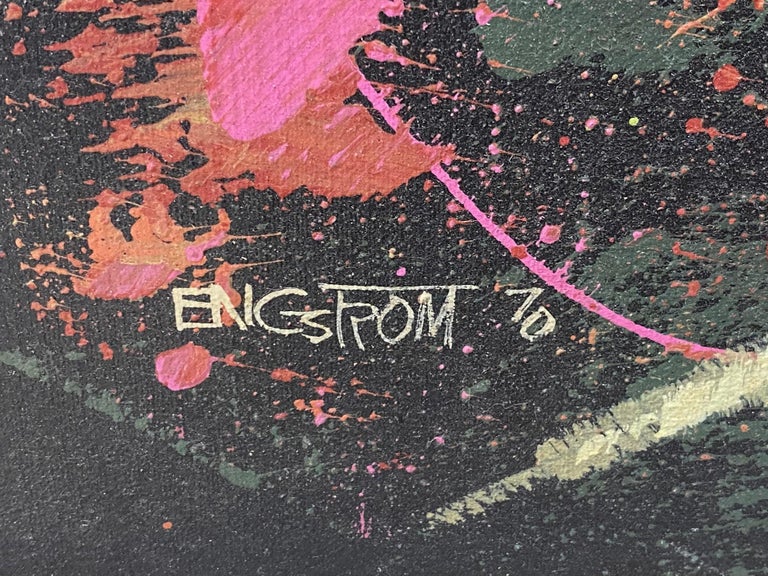 Magnus Engstrom Signed Swedish California Artist Mid-Century Modern Oil ...