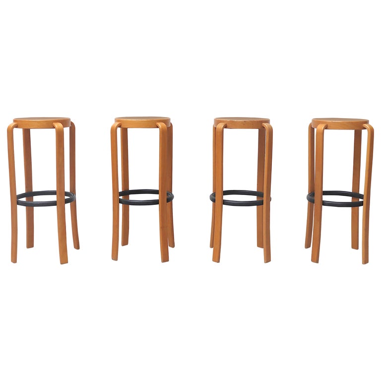 Magnus Olesen Danish Birch Bar Stools at 1stDibs | birch counter stools