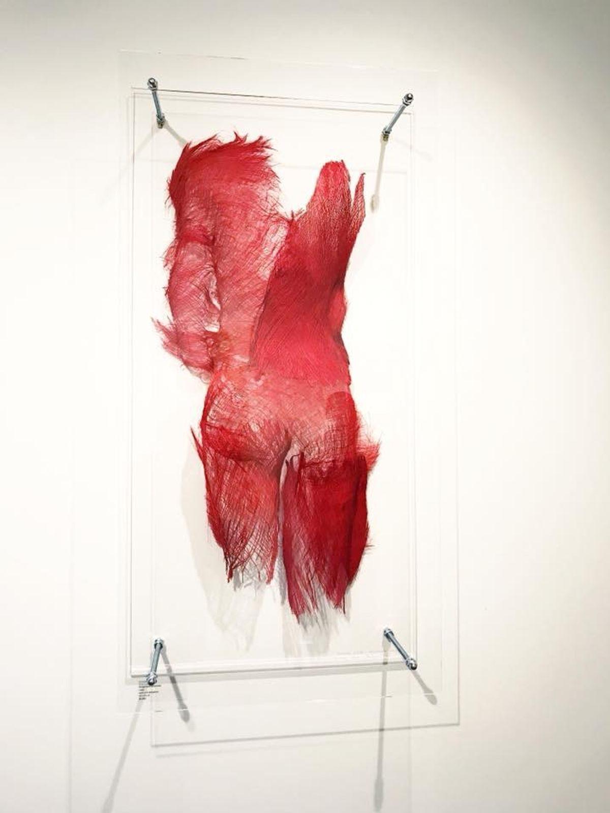 Michelle Benoit - "Orange Under" - Abstract Lucite Wall Sculpture For ...