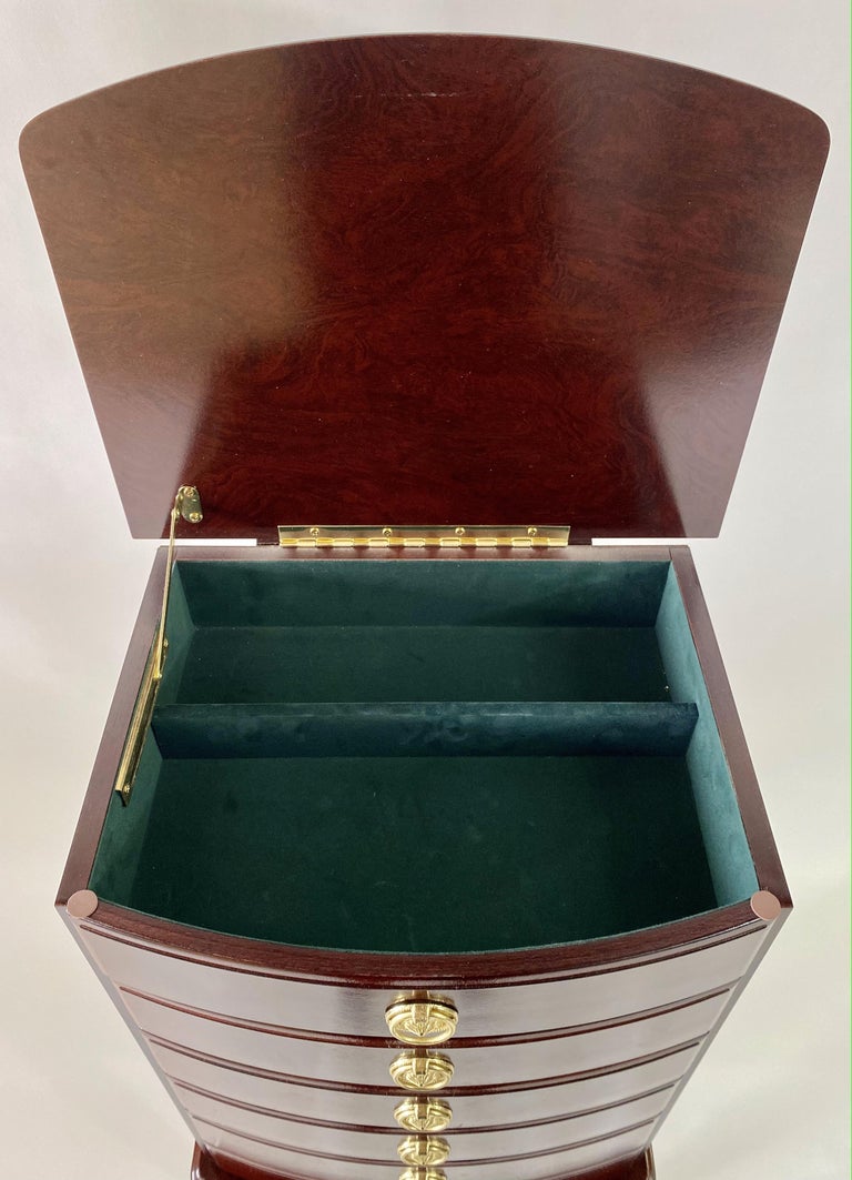 Mahagony Flatware Chest End Table by Thomas Pacconi For Sale at 1stDibs