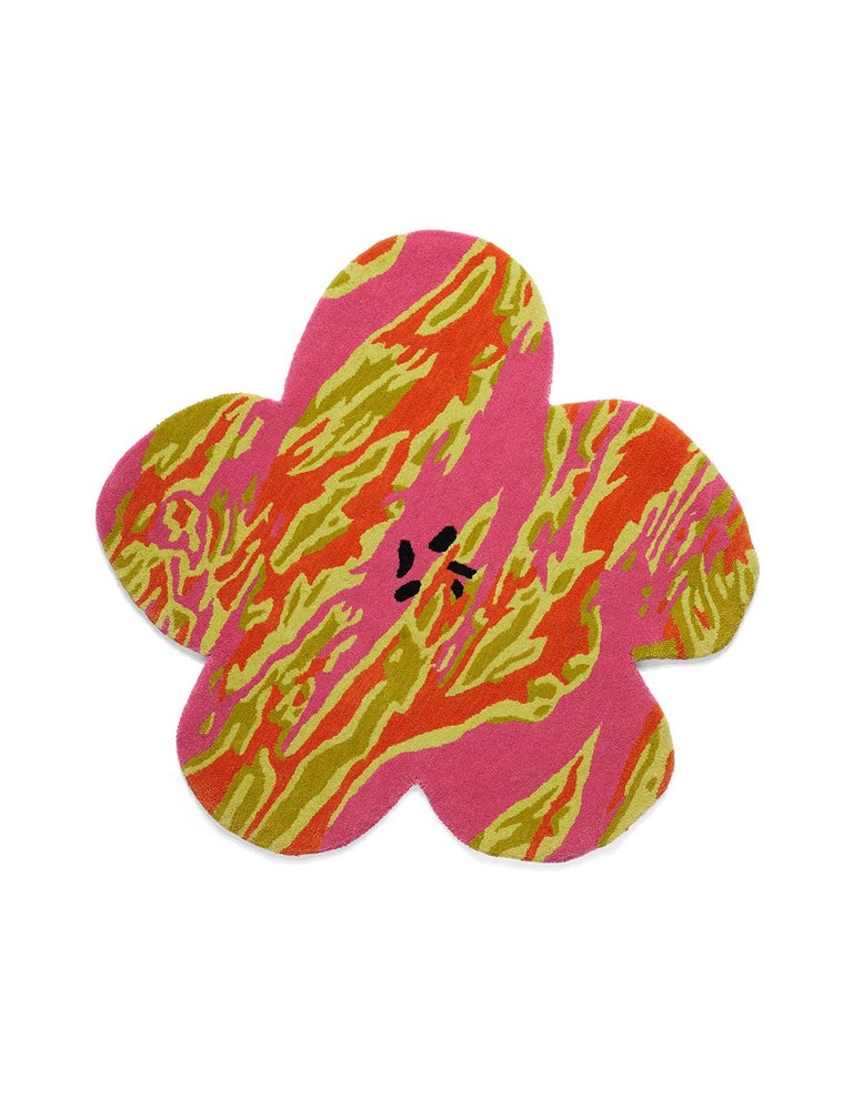Maharishi x Andy Warhol DPM Flower Wool Rugs Set For Sale at 1stDibs