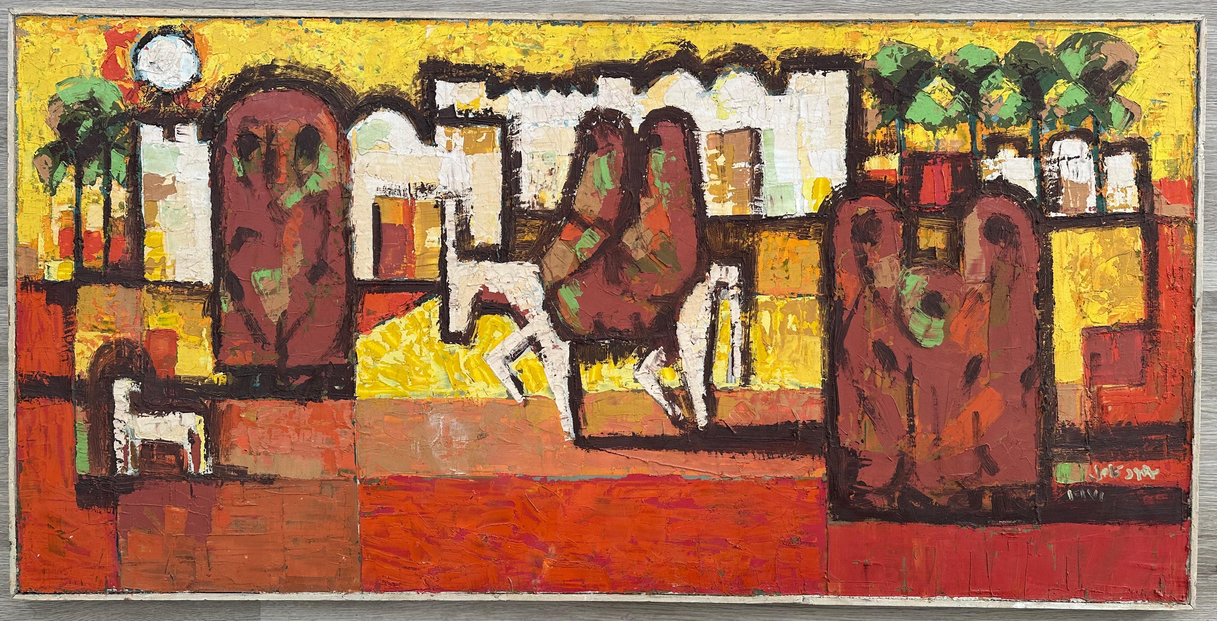 Mahmoud Kamel - Inspirado en el campo (pintura cubista árabe) en venta ...