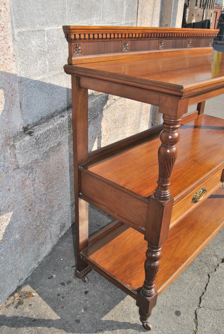 Mahogany 3 Stage Server For Sale at 1stDibs