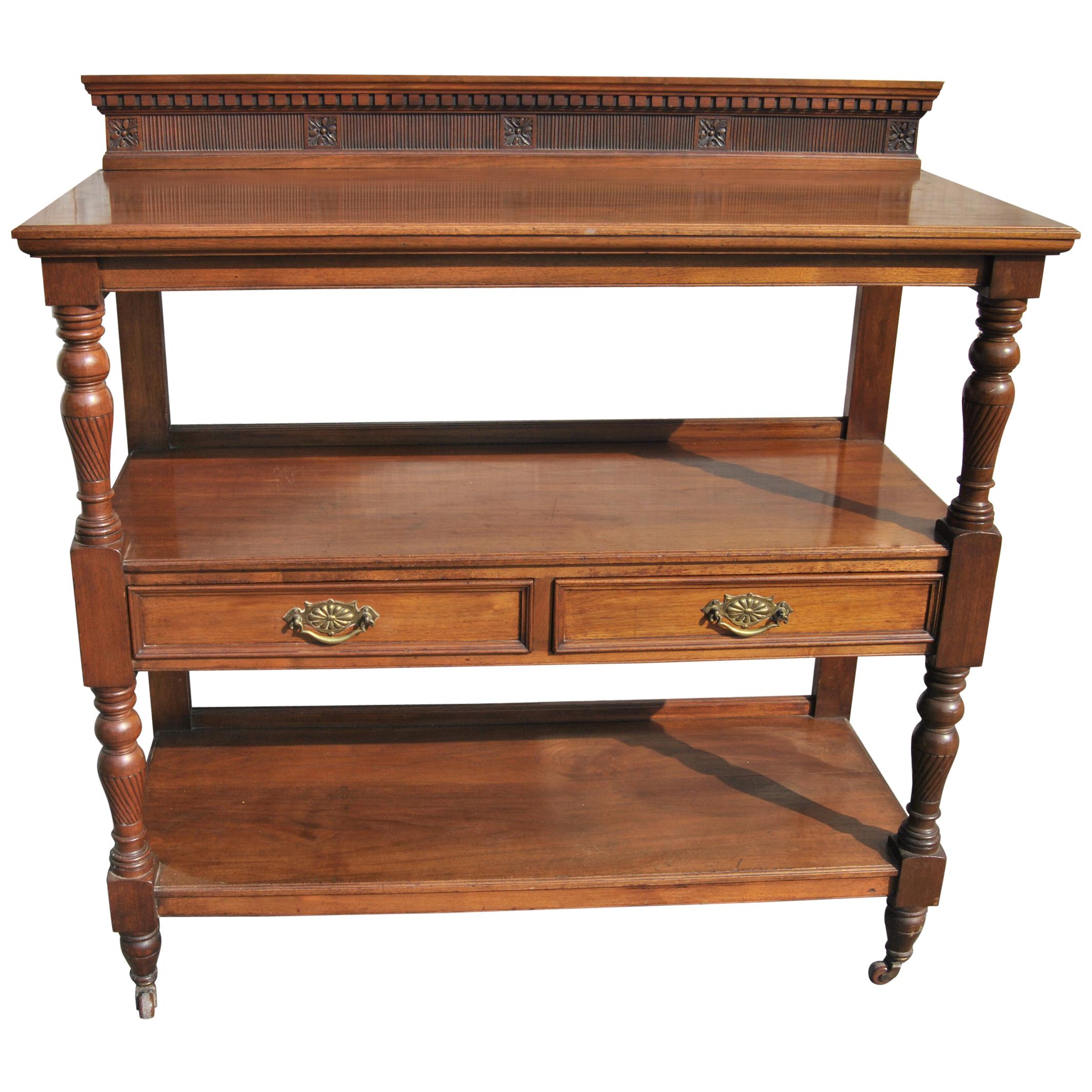 Mahogany 3 Stage Server For Sale at 1stDibs