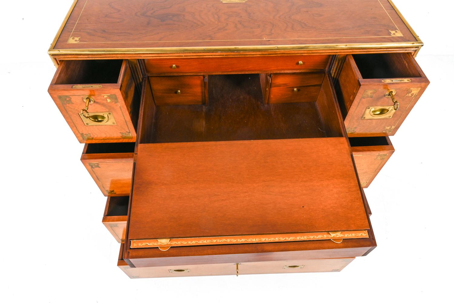 Mahogany And Brass Campaign Chest Of Drawers By Georg Kofoed For Sale ...