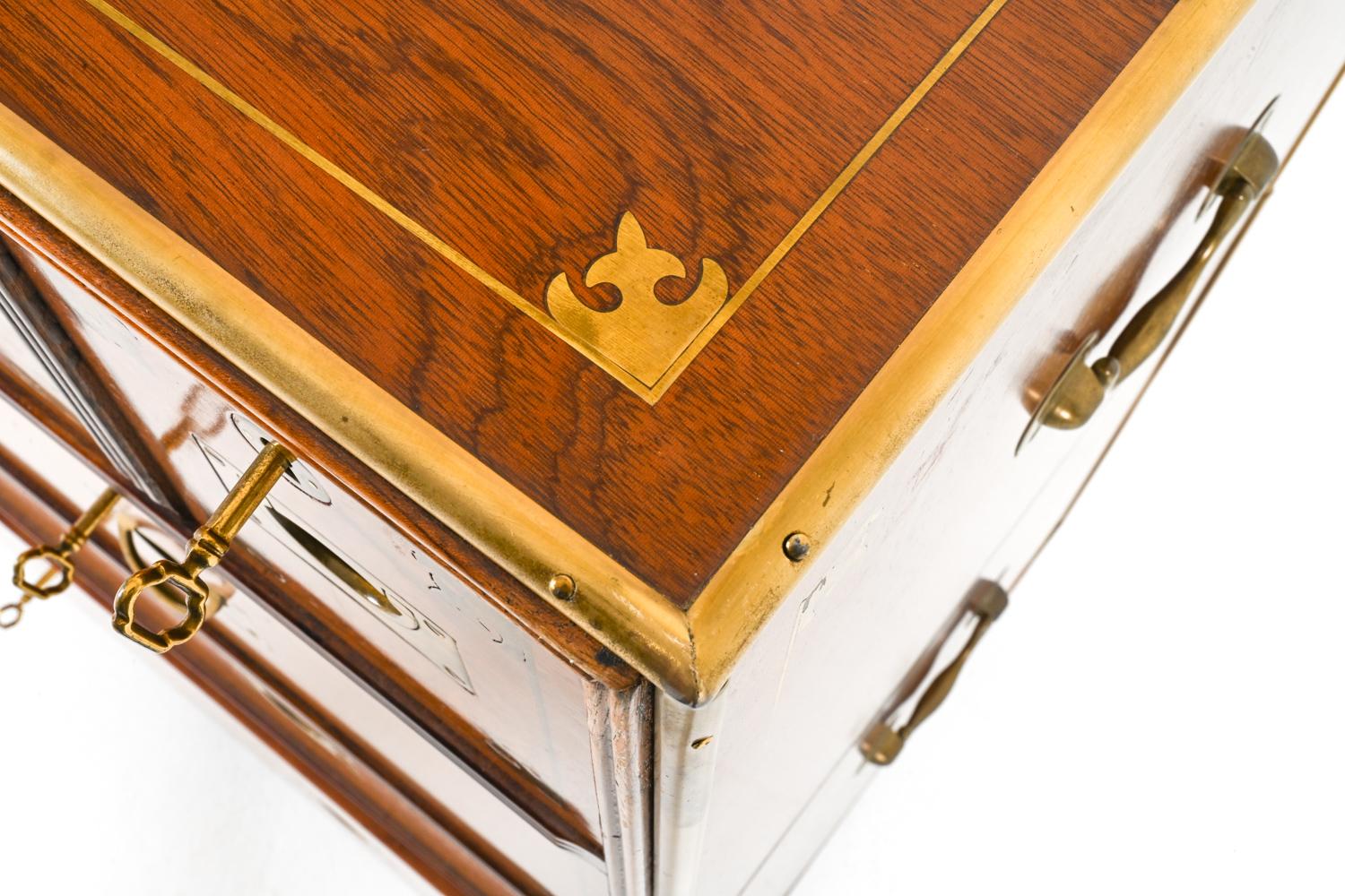 Mahogany And Brass Campaign Chest Of Drawers By Georg Kofoed For Sale ...