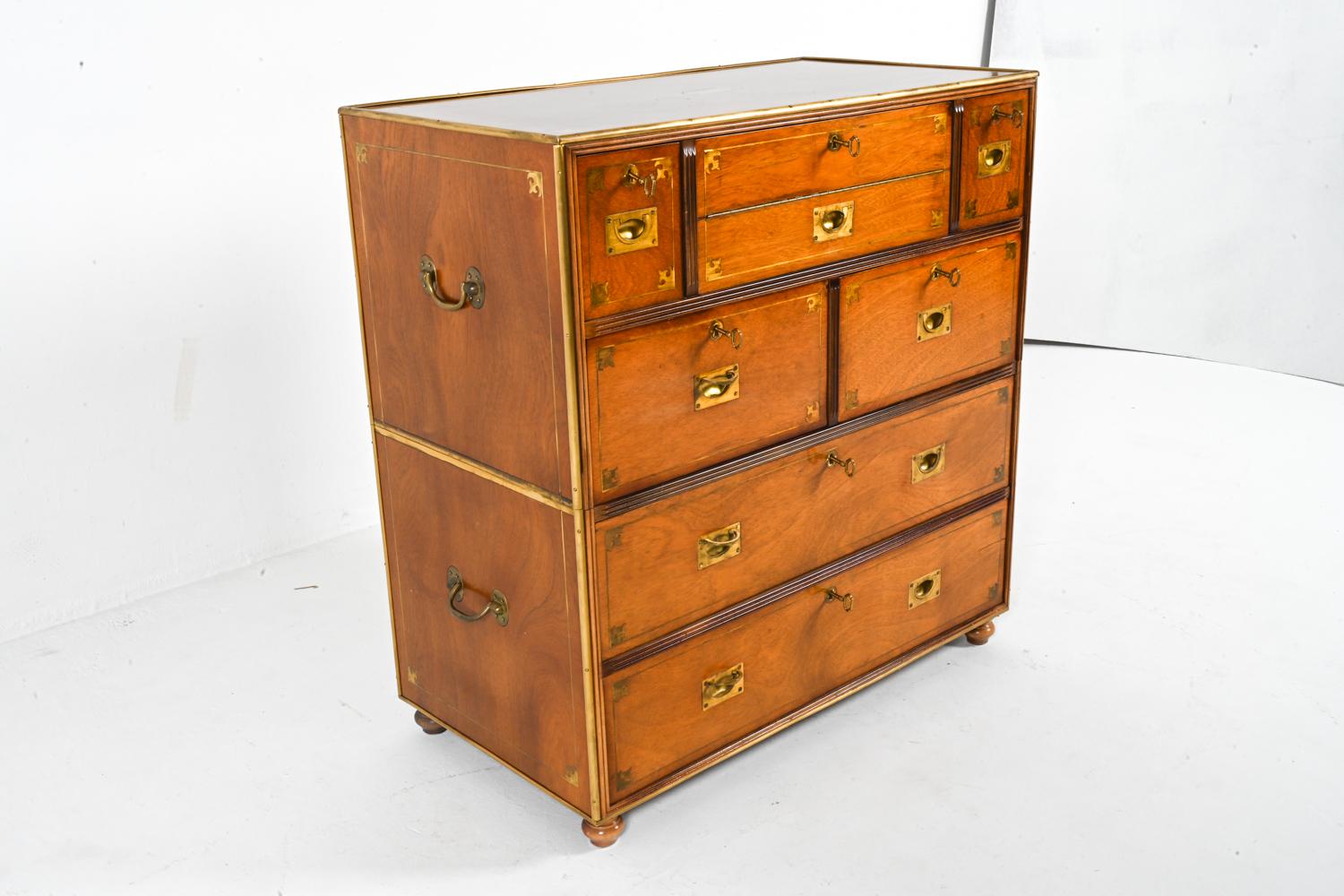 Mahogany And Brass Campaign Chest Of Drawers By Georg Kofoed For Sale ...