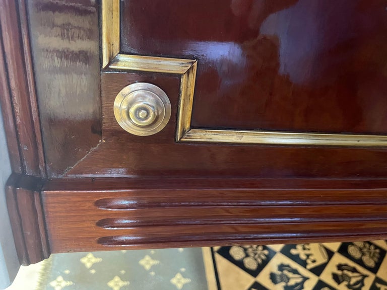 Mahogany and Brass Inlays For Sale at 1stDibs