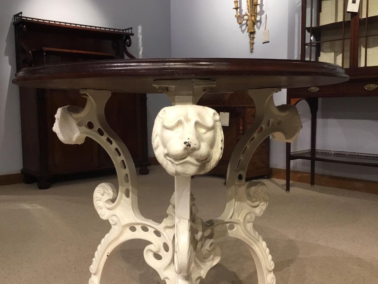 Mahogany and Cast Iron Victorian Period Pub Table at 1stDibs