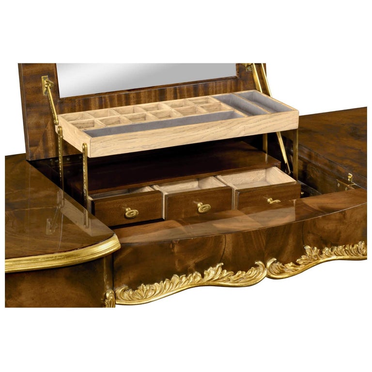 Mahogany and Gilt Rococo Dressing Table For Sale at 1stDibs