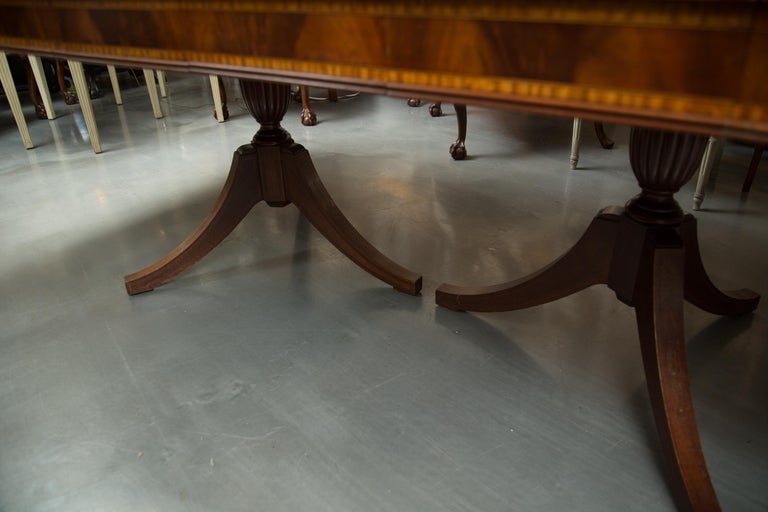 Mahogany and Inlaid Dining Room Table at 1stDibs | mahogany inlaid ...
