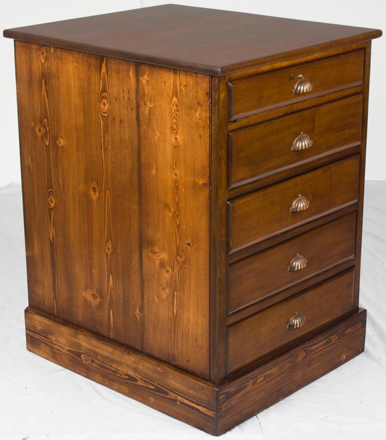 Mahogany and Pine Five Drawer Map Plan Chest of Drawers Dresser For ...