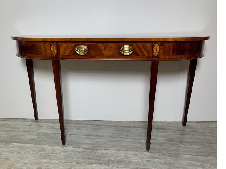 Mahogany and Satinwood Federal Style Console Table For Sale at 1stDibs