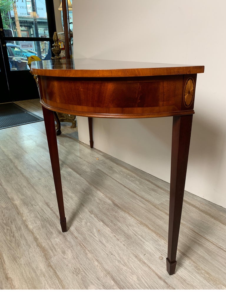 Mahogany and Satinwood Federal Style Console Table For Sale at 1stDibs