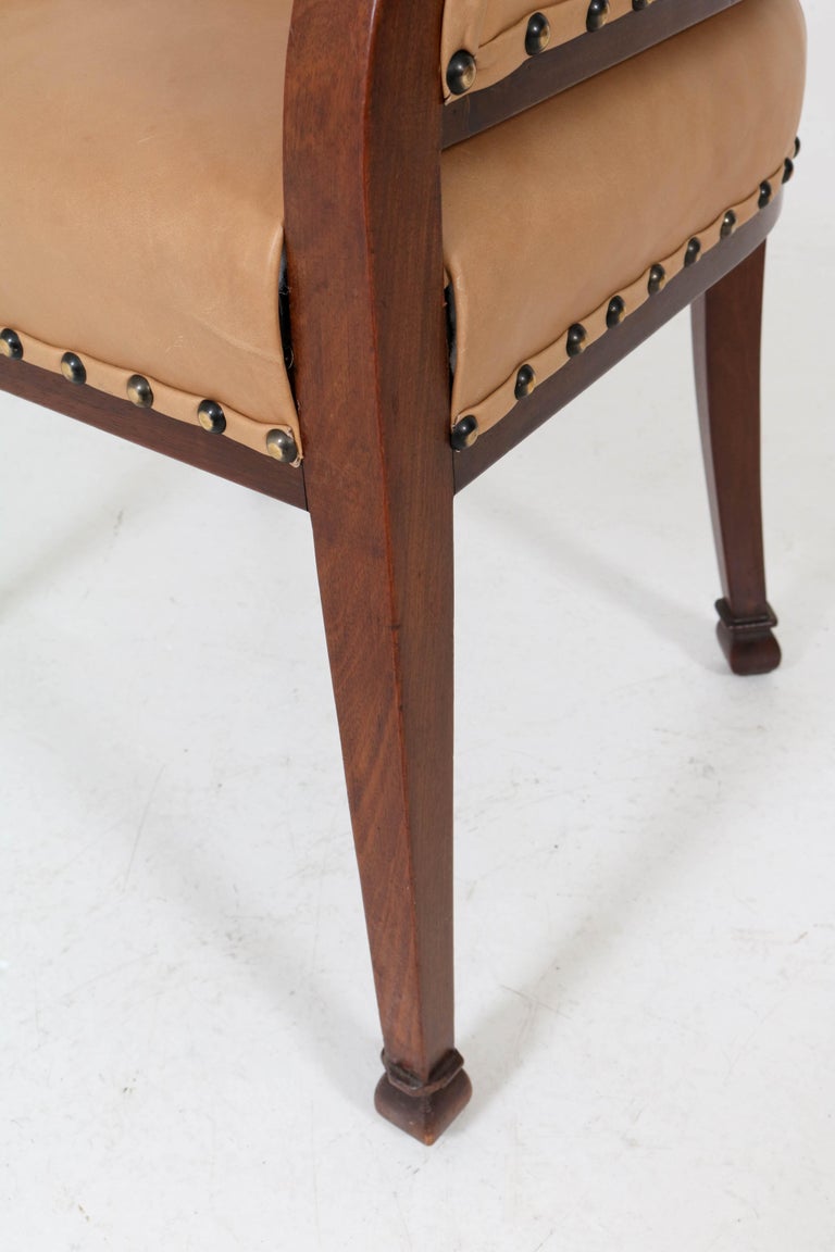 Mahogany Art Deco Amsterdam School Desk Chair by K.P.C. de Bazel for ...