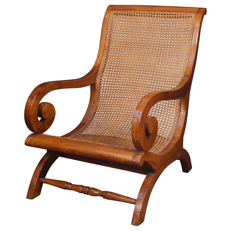 Mahogany Berger Library Chair at 1stDibs