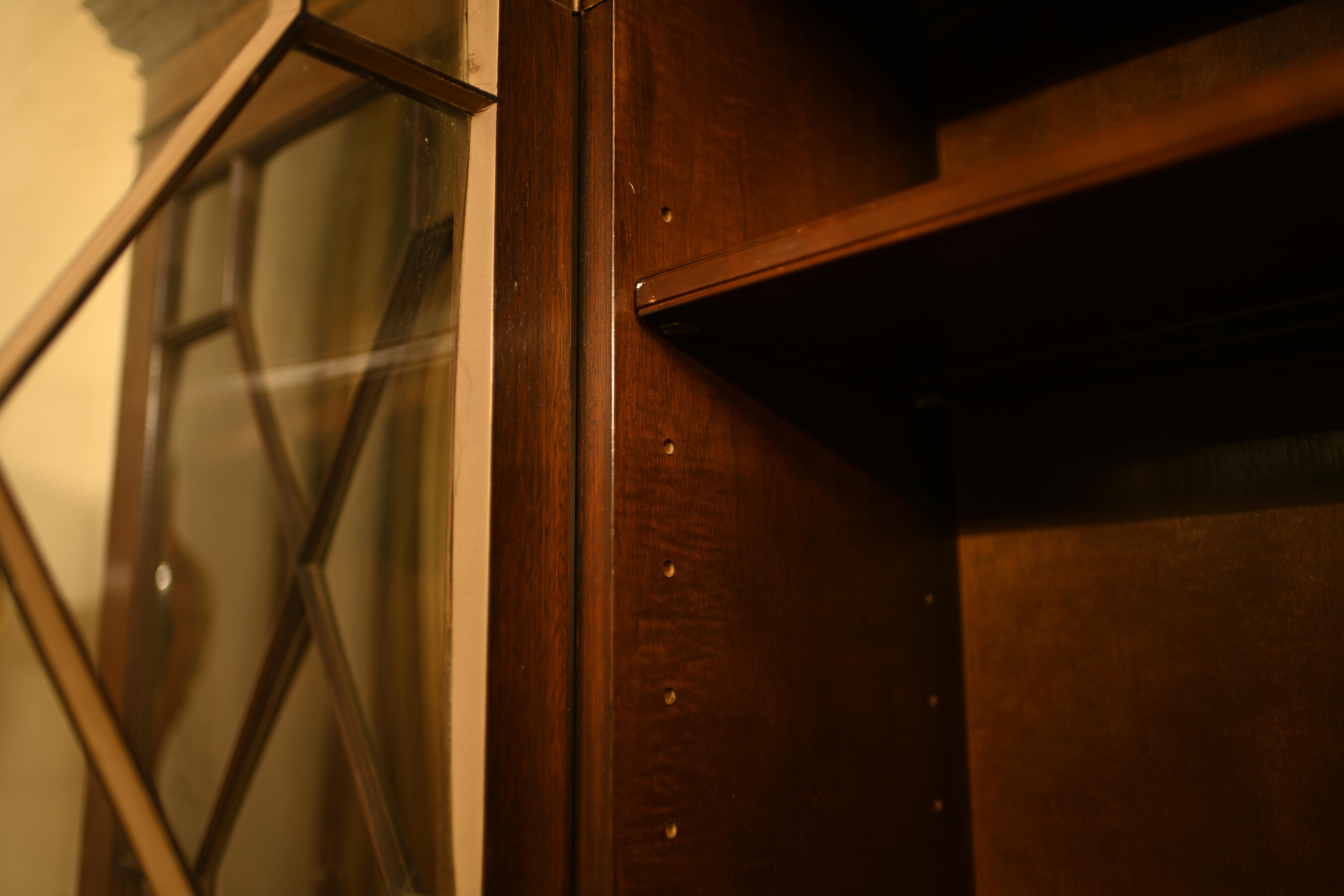 Mahogany Breakfront Bookcase Sheraton Secretaire Antique For Sale at ...