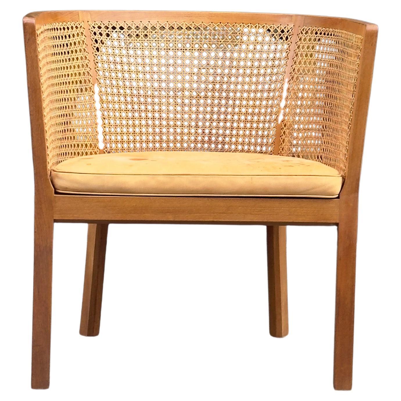 Regency Mahogany Caned Bergere For Sale at 1stDibs