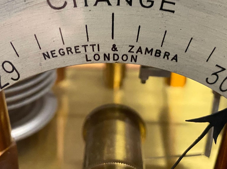 Mahogany Cased Barograph and Barometer by Negretti and Zambra For Sale ...