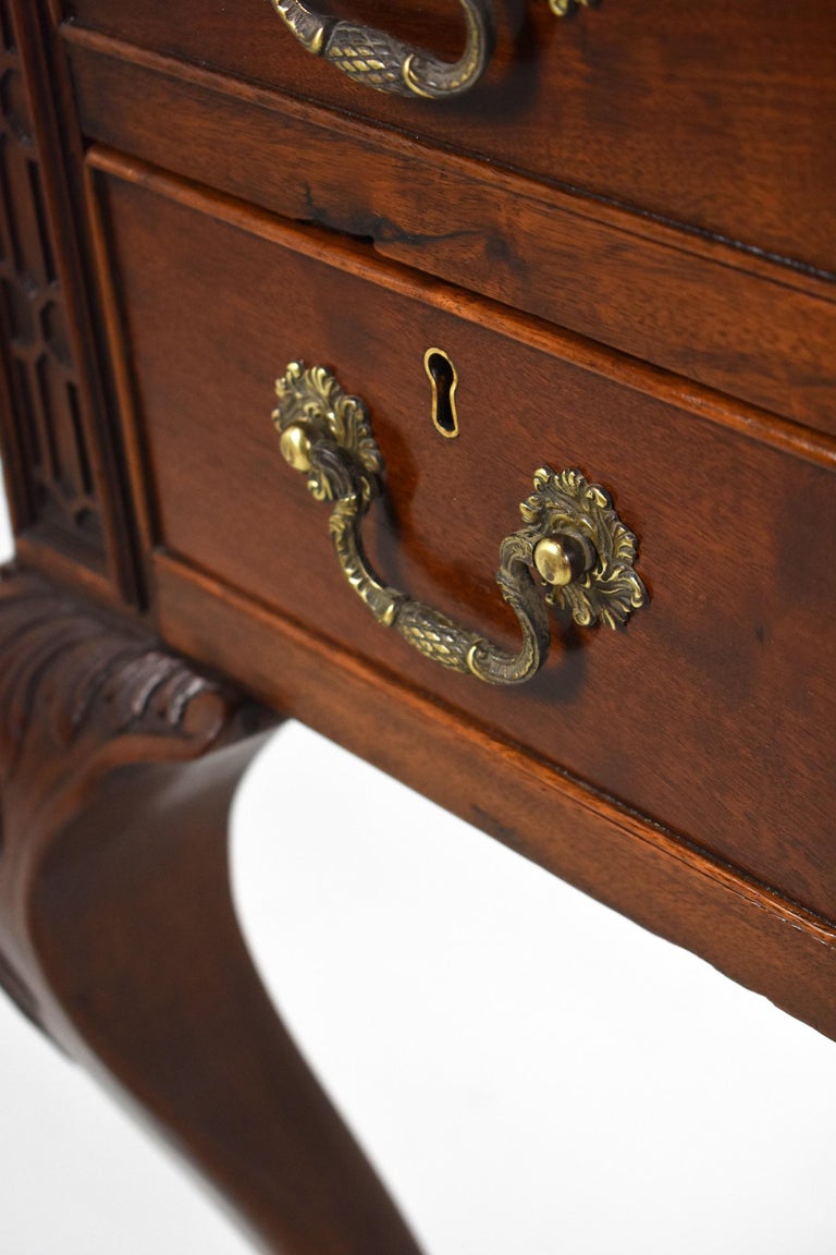Mahogany Chippendale Style Writing Desk For Sale at 1stDibs