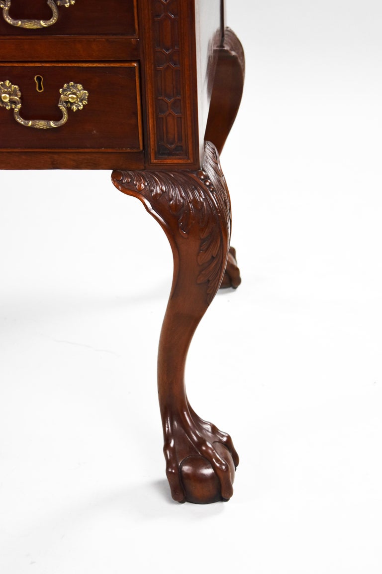Mahogany Chippendale Style Writing Desk For Sale at 1stDibs