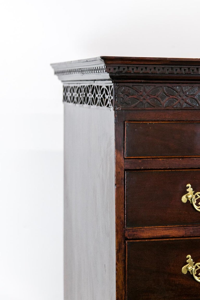 Mahogany Chippendale Tall Chest For Sale at 1stDibs