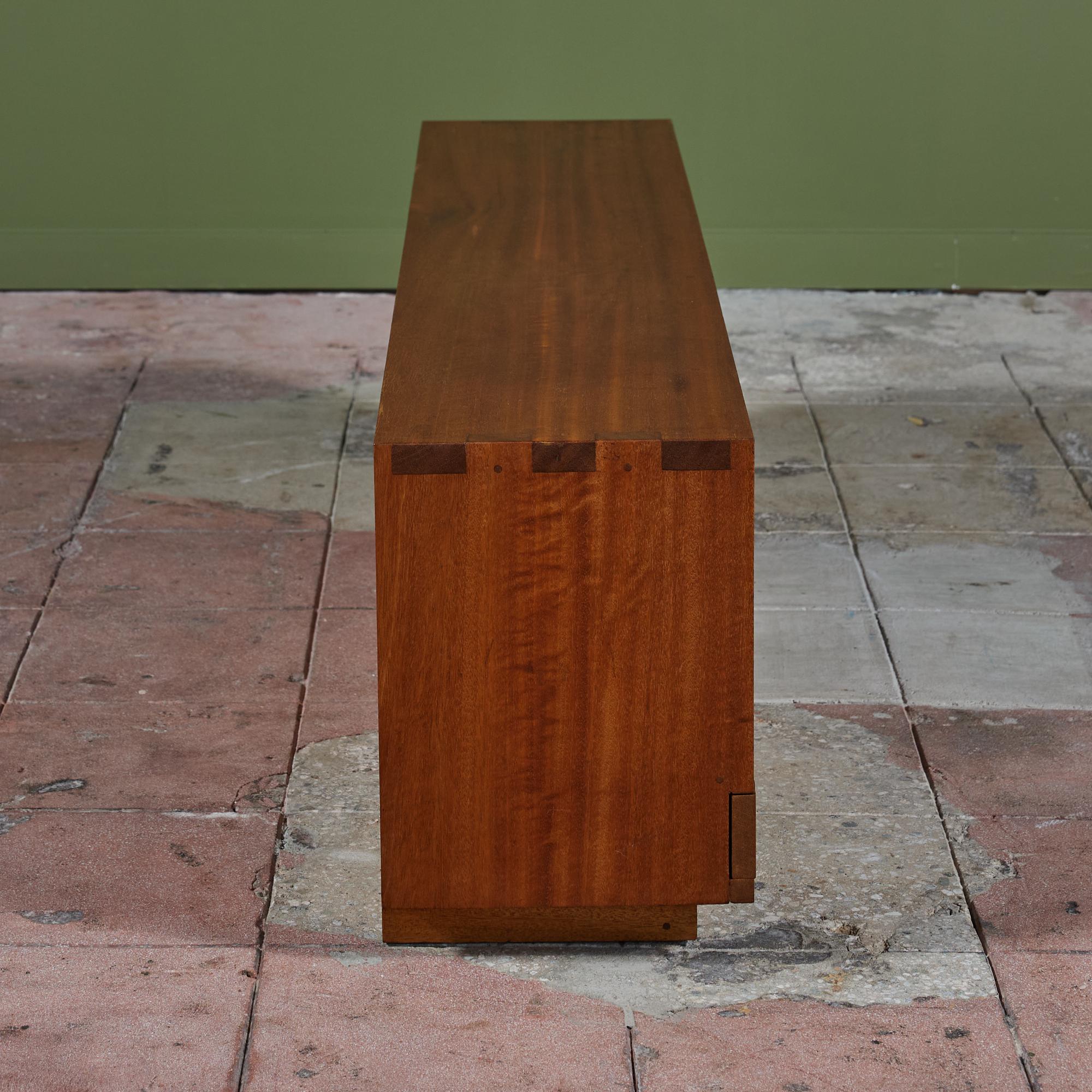 Custom Mahogany Japanese Console For Sale at 1stDibs