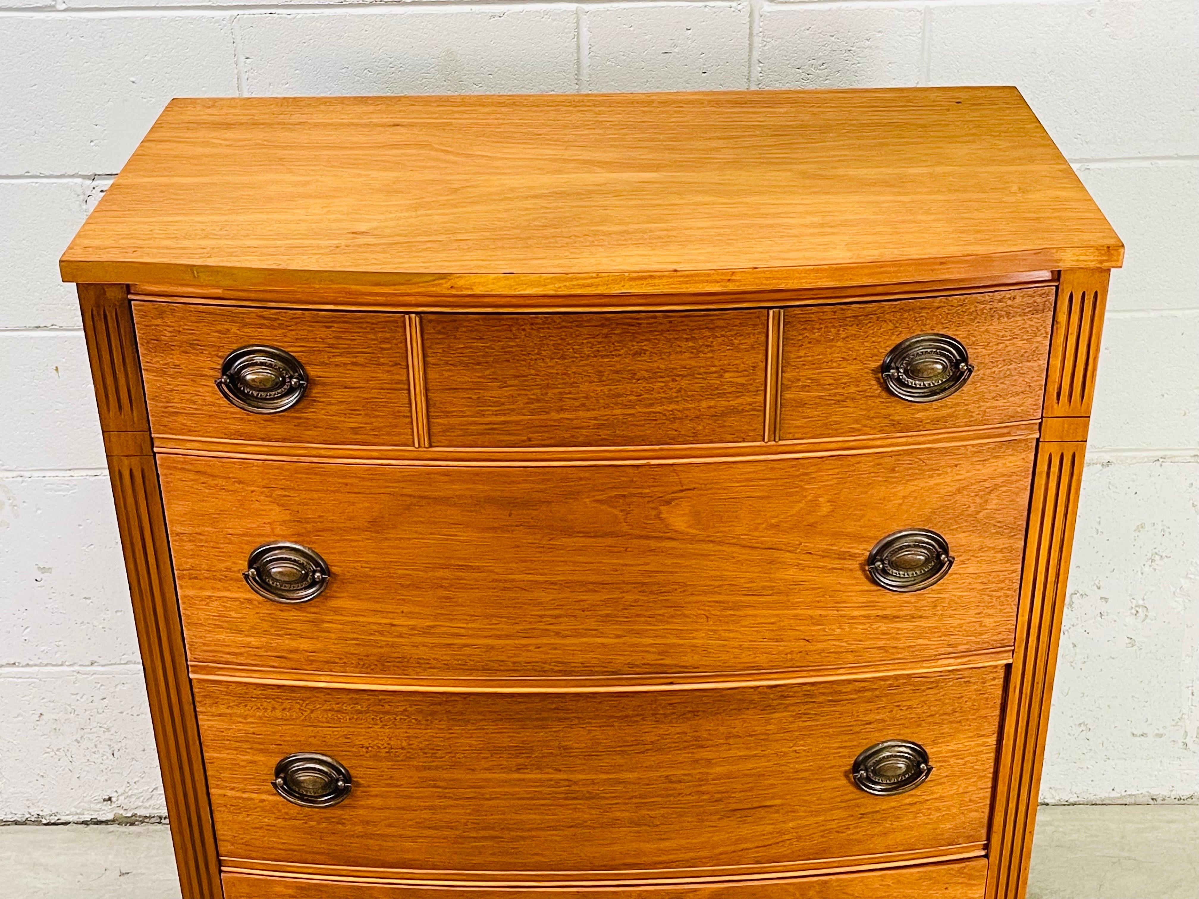Mahogany Curved Front Tall Dresser For Sale at 1stDibs | curved front ...