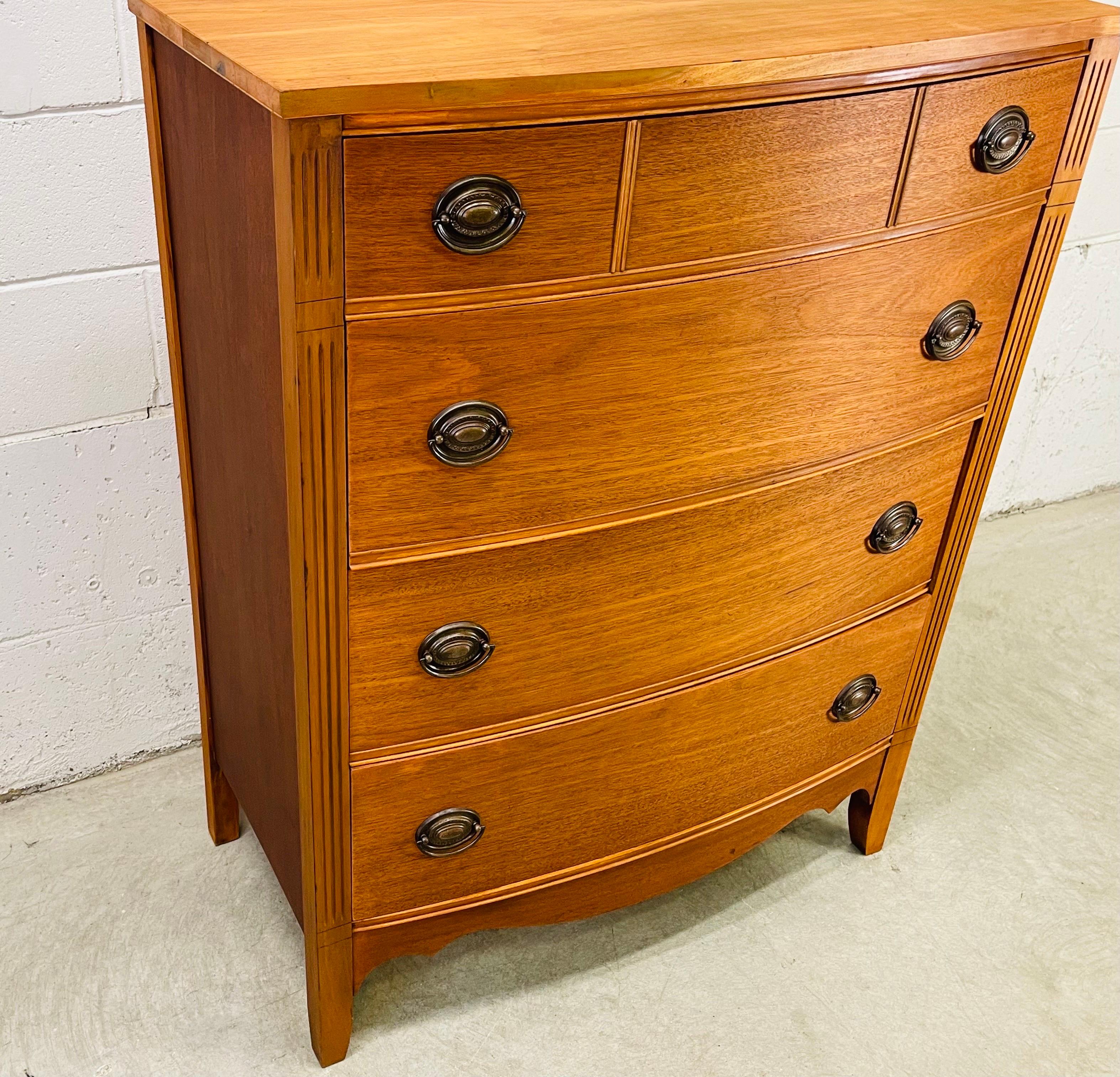 Mahogany Curved Front Tall Dresser For Sale at 1stDibs | curved front ...