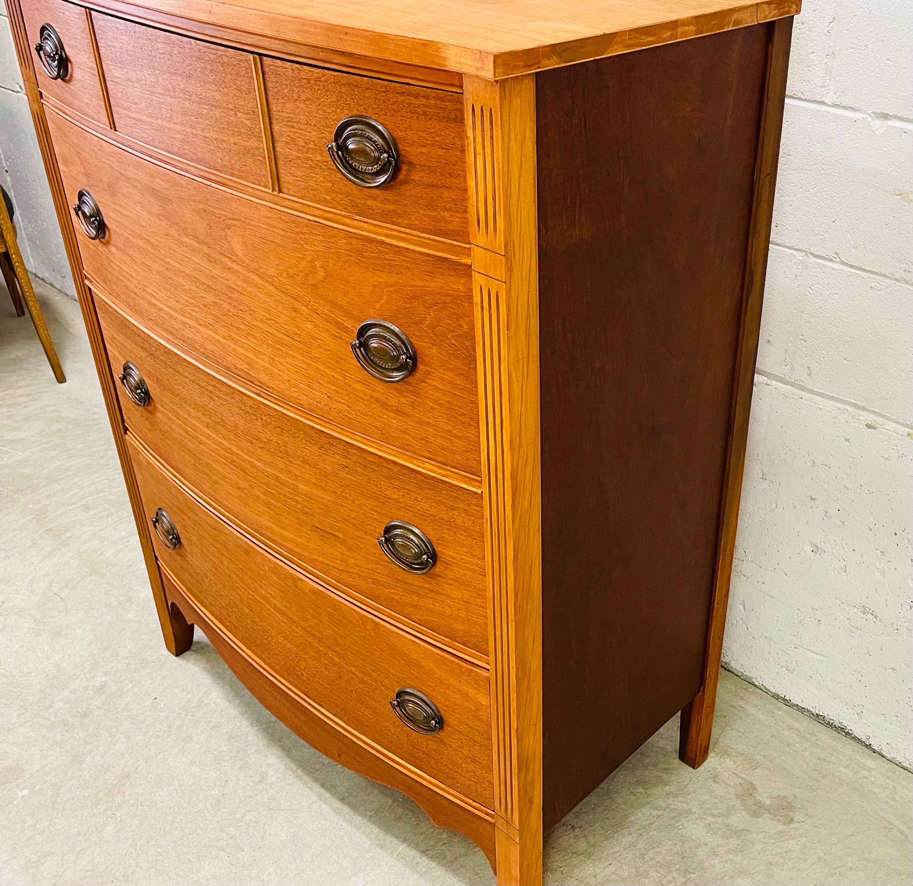 Mahogany Curved Front Tall Dresser For Sale at 1stDibs | curved front ...