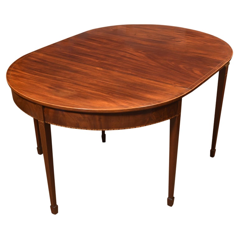 Mahogany D-end dining table For Sale at 1stDibs