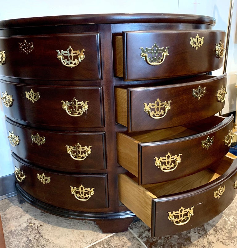 Mahogany Demilune Chest of Drawers Dresser Commode at 1stDibs ...