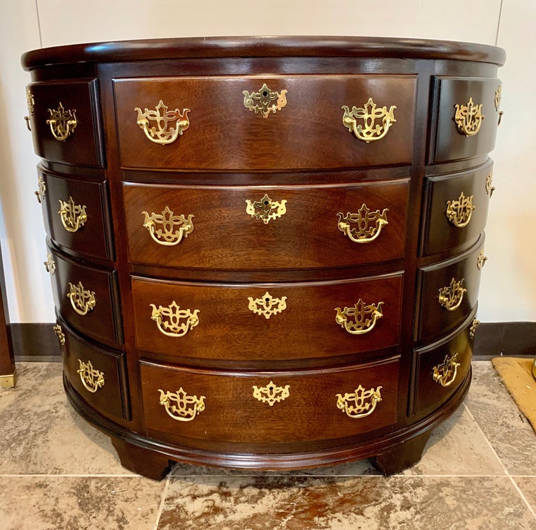 Mahogany Demilune Chest of Drawers Dresser Commode at 1stDibs ...