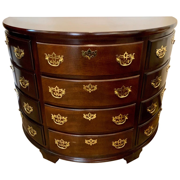 Mahogany Demilune Chest of Drawers Dresser Commode at 1stDibs ...