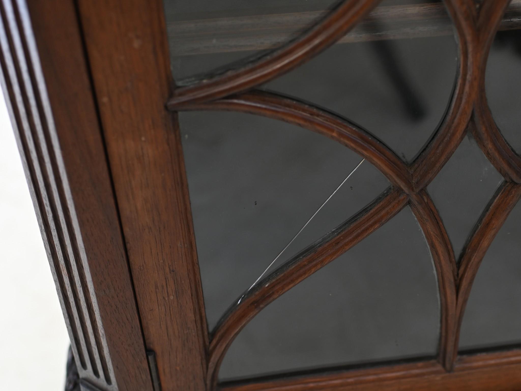 Mahogany Display Cabinet Chippendale Pagoda Top 1860 at 1stDibs