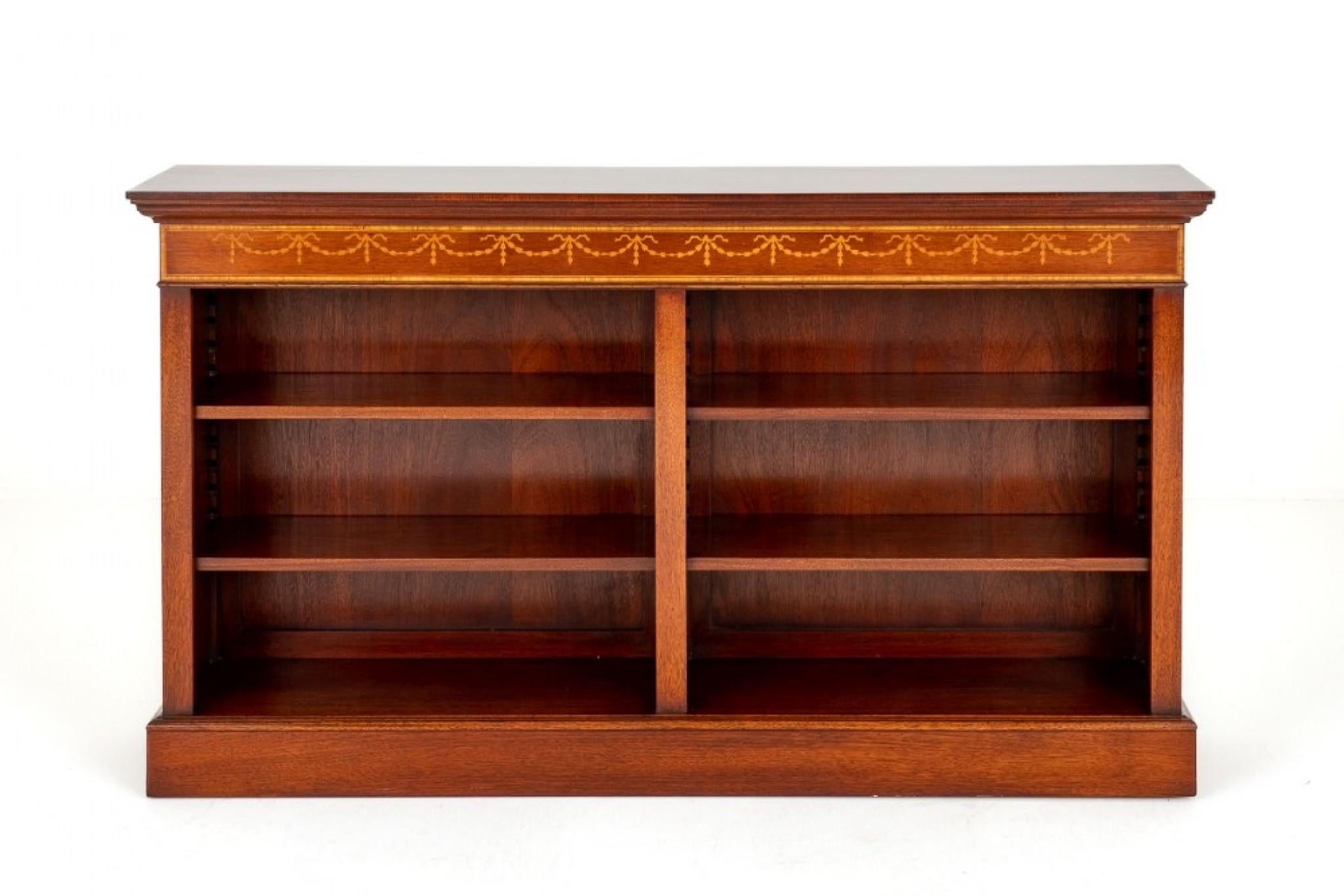 Mahogany Double Open Bookcase Book Shelf at 1stDibs