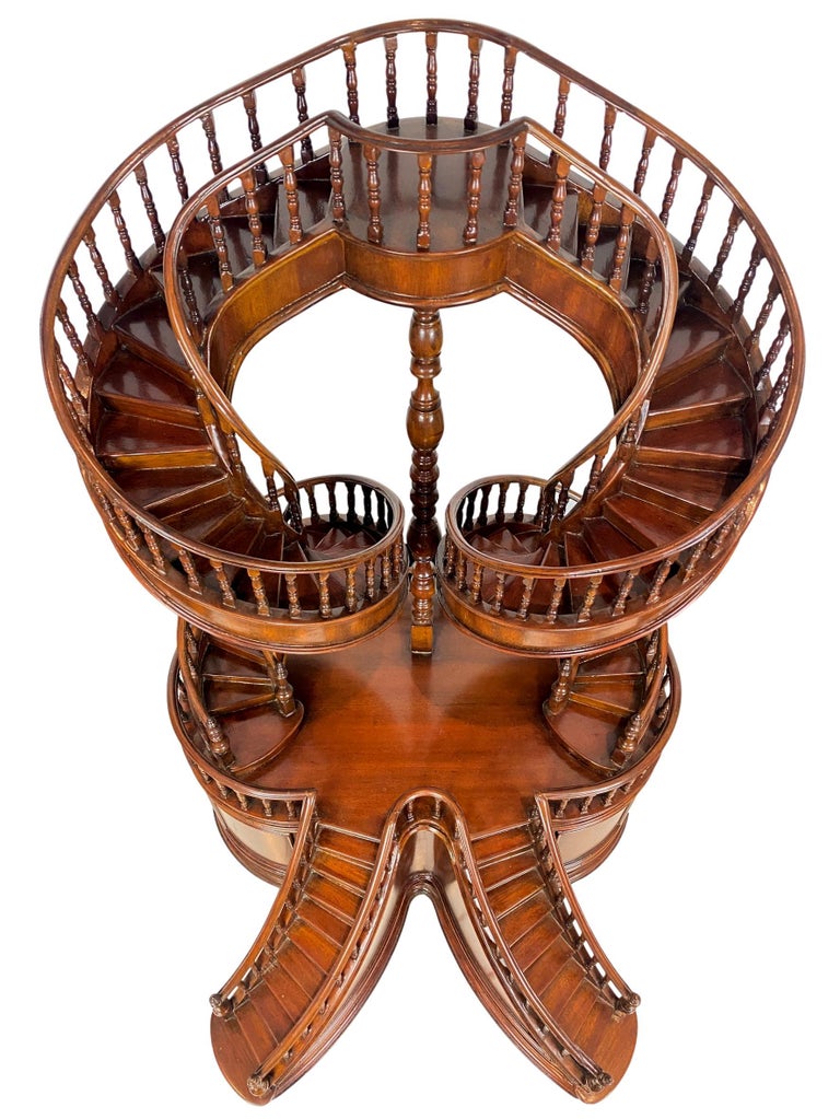Mahogany Double Staircase Architectural Model, Late 20th Century ...