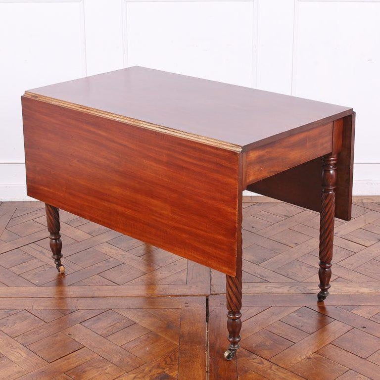 Mahogany Drop-Leaf Table at 1stDibs