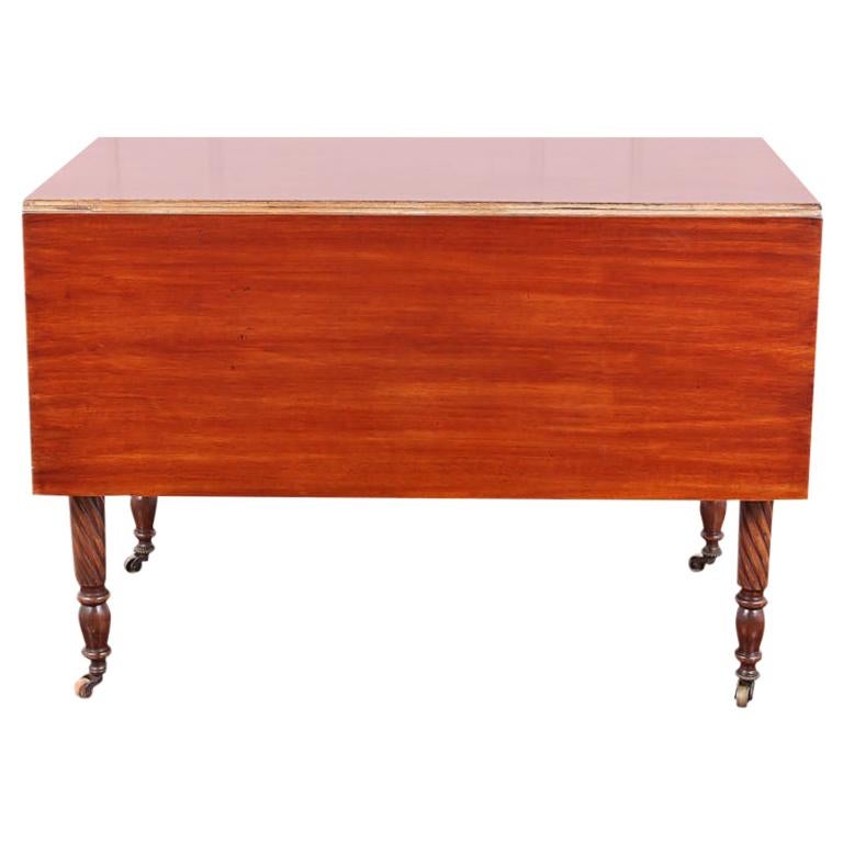 Mahogany Drop-Leaf Table at 1stDibs