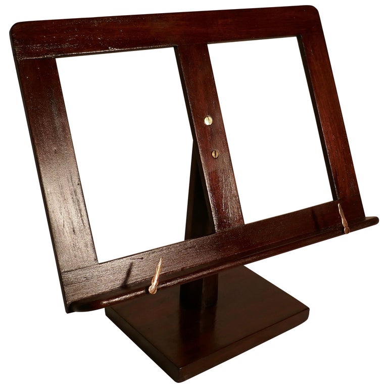Mahogany Easel Style Book Rest, Reading Stand at 1stDibs