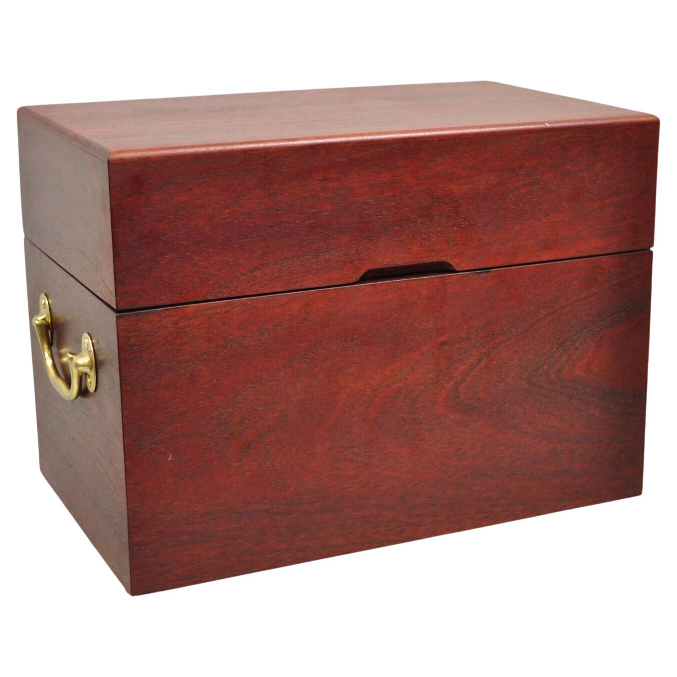 19th Century English Gentleman's Mahogany and Brass Campaign Jewelry ...