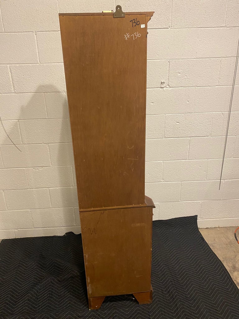 Mahogany English Corner Cabinet by Bevan Funnel, Reprodux, Curved Front ...