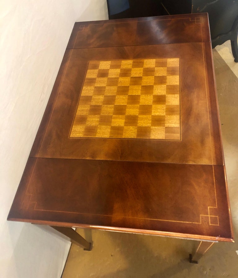 Mahogany Federal Style Smith and Watson Game / Card Table at 1stDibs