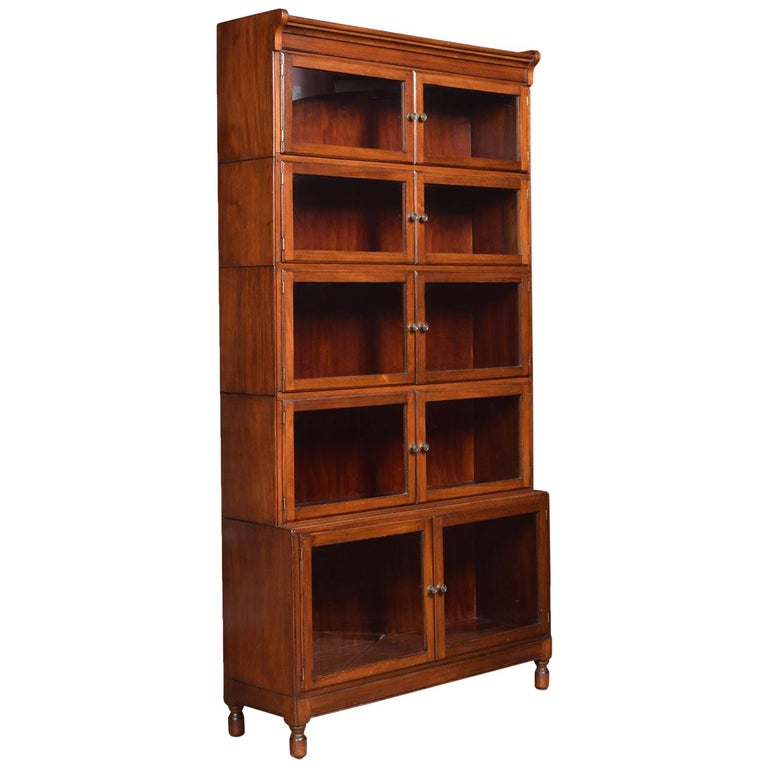 Mahogany Five Sectional Bookcase at 1stDibs