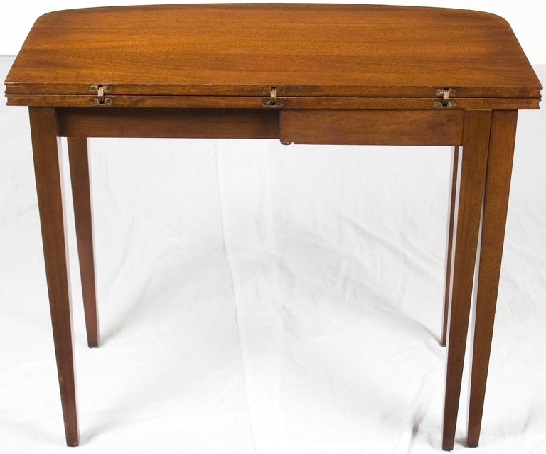 Mahogany Flip Top Card Game Table at 1stDibs