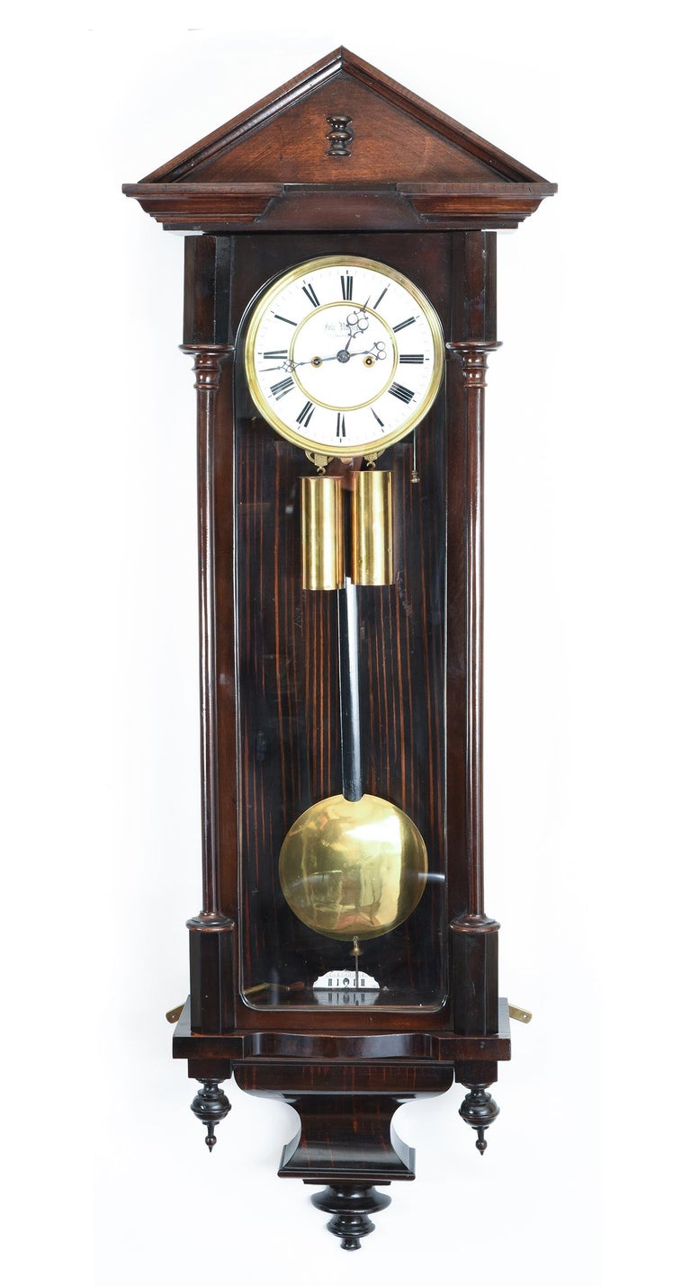 Mahogany Frame Vienna Regulator Wall Clock at 1stDibs | how to date a ...