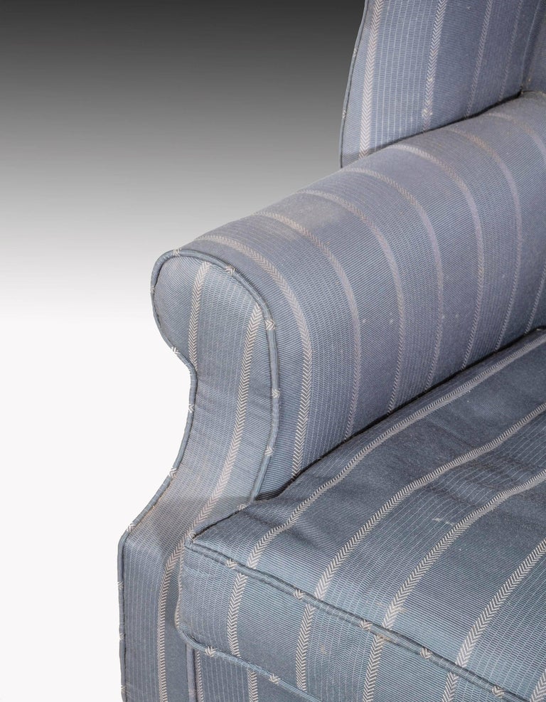 Mahogany Framed Wing Chair with Finely Shaped Serpentine Ears For Sale ...